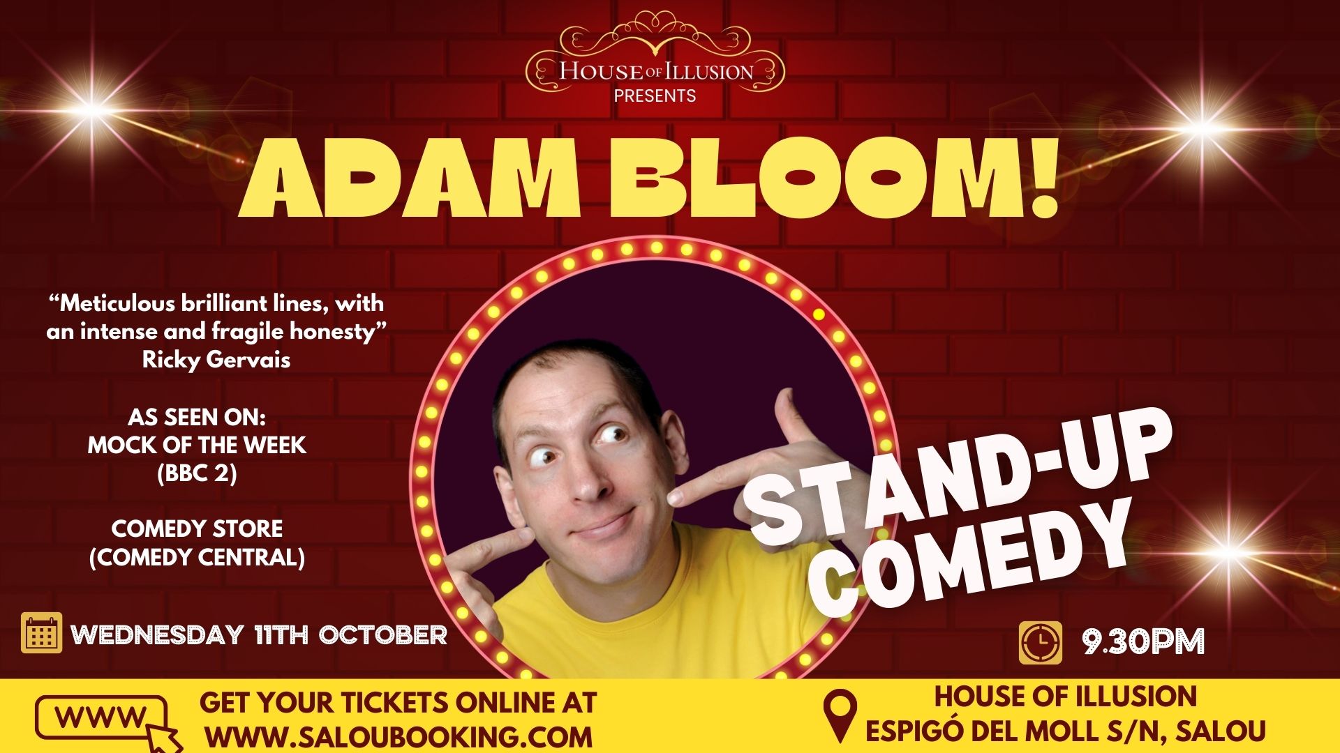 Adam Bloom! Stand up Comedian - House of Illusion